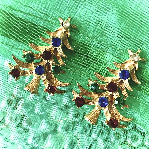 Jewelry | Vintage Christmas Tree Clip Earrings | Poshmark